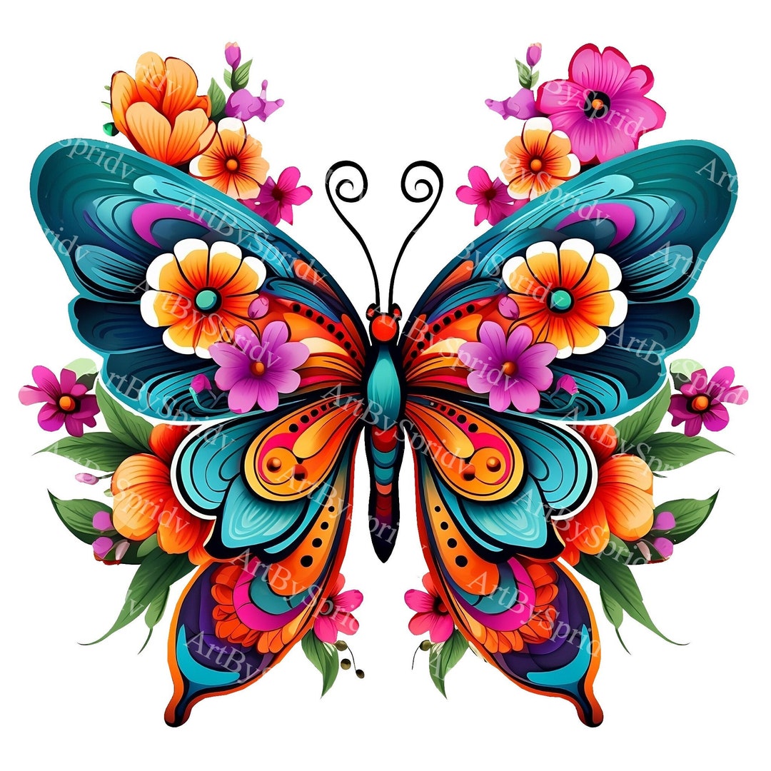 Cute Flower Butterfly Transparent PNG Clipart, Kid/adult Digital Design ...
