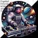 Astronaut DJ in Cosmic Space - Vibrant Printable Sublimation PNG ...