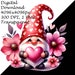 Valentine's Day Gnome Clipart Heart-holding Gnome PNG, Digital ...