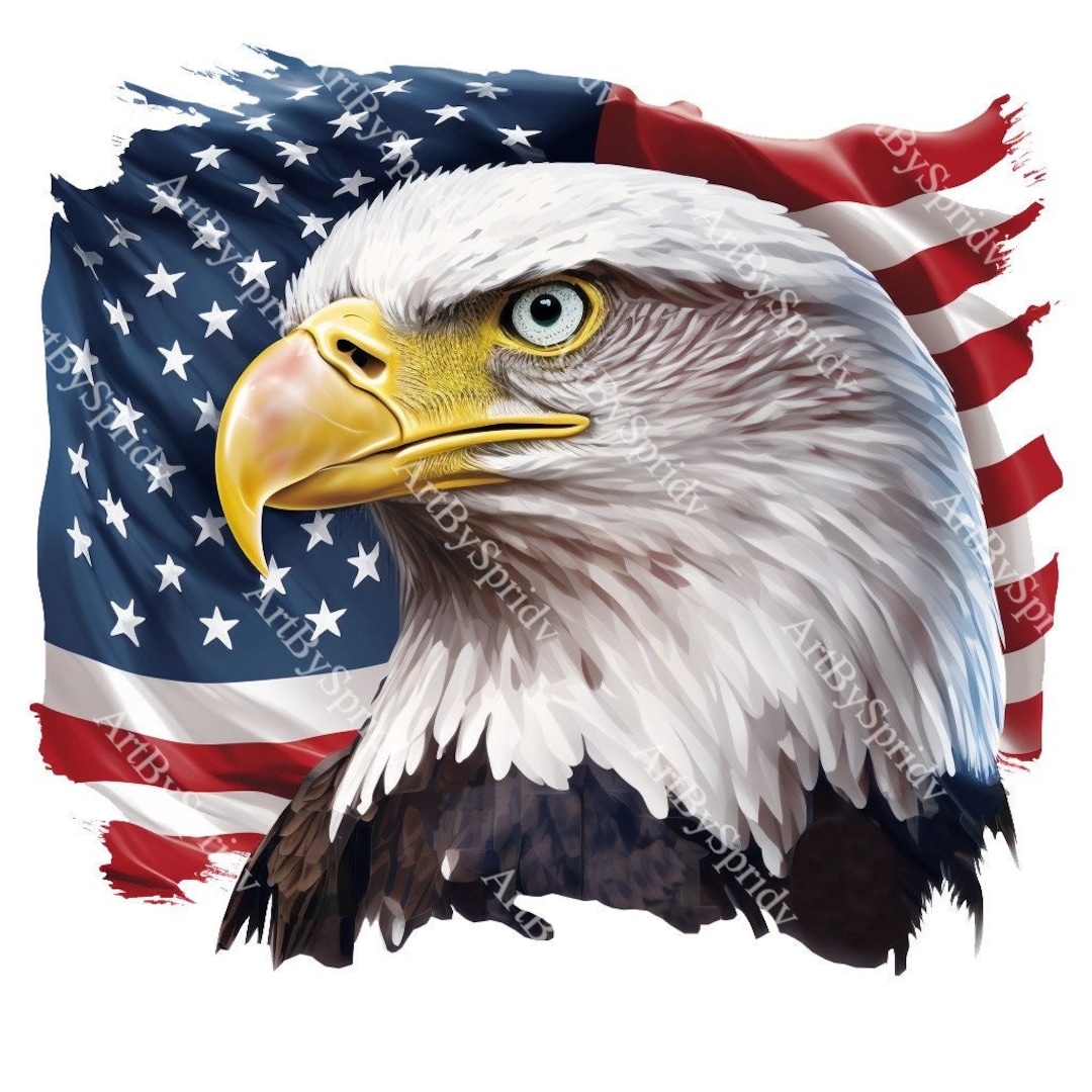 USA Patriotic Eagle Flag PNG Transparent Clipart Abstact Design ...