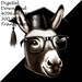 Scholarly Donkey Clipart - Graduation Cap and Glasses PNG, Academic ...