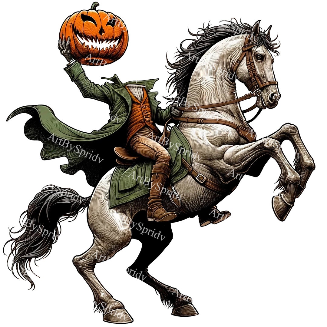 Halloween Headless Horseman Download PNG Clipart,spooky Equestrian Clip ...