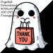 Cute Ghost With Thank You Bag PNG Clipart, Halloween Illustration ...