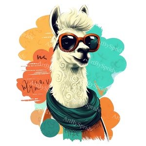 Trendy Llama With Sunglasses Clipart PNG, Stylish Llama Drama ...