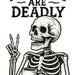 Mornings Are Deadly Skeleton PNG | Funny Coffee Skeleton Clipart ...