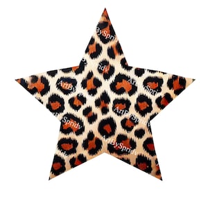 Leopard Print Star Clipart Transparent Png,animal Print Star ...