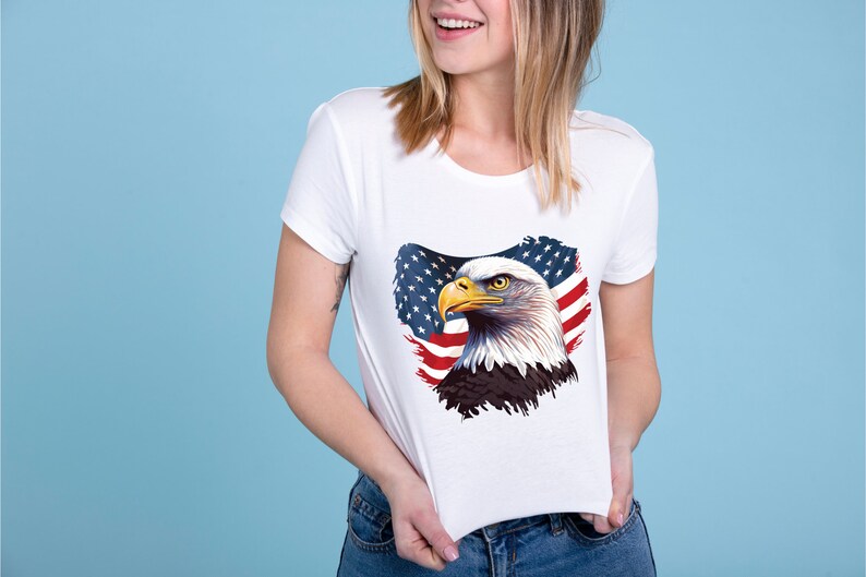 USA Patriotic Eagle Flag PNG Transparent Clipart Abstact Design ...
