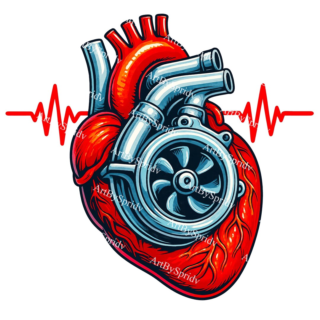 Turbo Engine Heart PNG Clipart - Anatomical Heart With Turbocharger ...