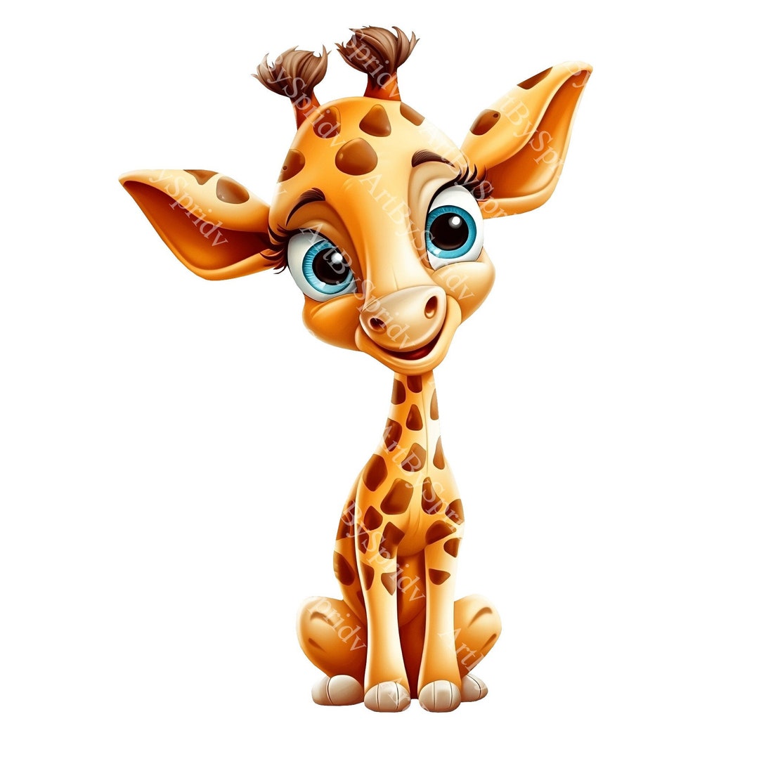 Baby Giraffe PNG Clipart, Cute Animal Nursery Decor, Safari Sublimation ...