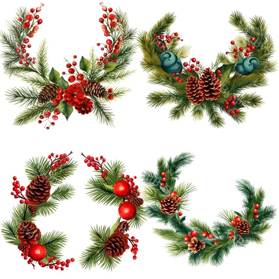 Corner Christmas Garland Clip Art
