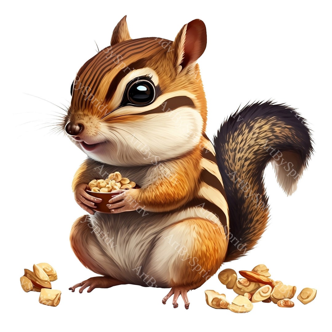 Baby Chipmunk PNG Clipart | Cute Chipmunk Eating Nuts Transparent ...