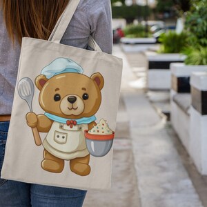 Chef Bear Clipart Cute Baking Bear Illustration,transparent Kitchen ...