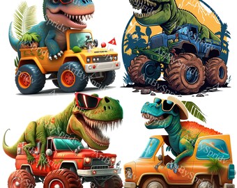 T-rex Dinosaur Monster Truck Transparent Png Clipart Kids, 47% OFF