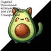 Adorable Avocado Cat PNG Clipart-kawaii Catacado Lover Digital Art-cute ...