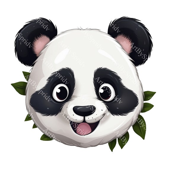 Panda Bear Face Clipart