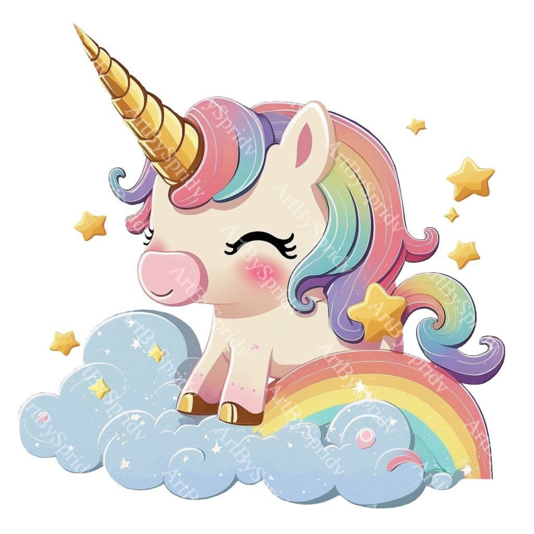Rainbow Unicorn PNG Clipart, Transparent Kids Clip Art Cartoon Design ...