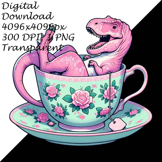 Tea Rex Tea Rex T Rex Drawing T Rex Cartoon