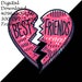 Unique Best Friends Broken Heart Clipart Digital Download Friendship ...