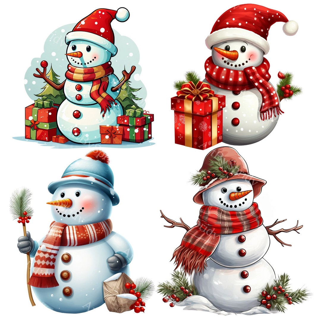 Charming Winter Snowmen Cliparts – Perfect for Sublimation & Printables ...