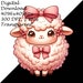 Adorable Fluffy Sheep Clipart | Cute Farm Animal PNG | Kids Room Decor ...