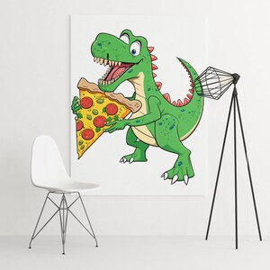 T-rex Dinosaur With Pizza Clipart,transparent PNG Clip Art,digital ...