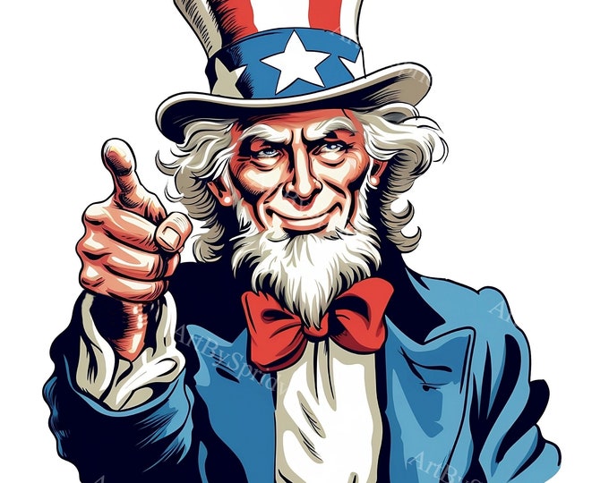 A Little Bit of Americana Uncle Sam Primitive Folk Art Rustic July 4th ...