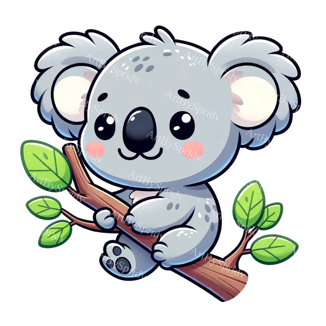 Adorable Koala Clipart - Cute Australian Animal PNG for Kids, Baby ...