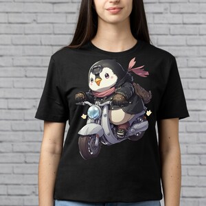 Motorcycle-riding Penguin Clipart | Digital PNG for Printable ...