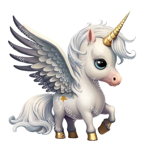 Cute Unicorns With Wings
