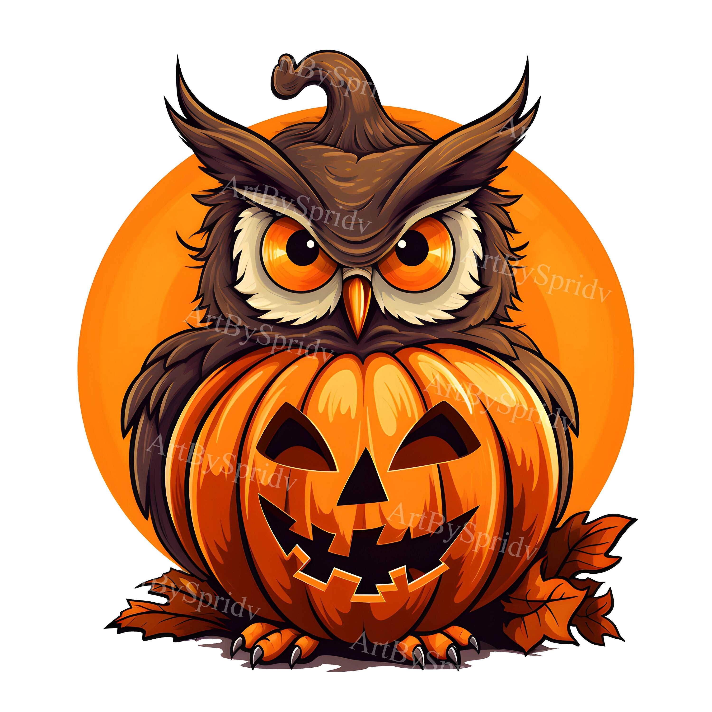 Pumpkin Owl Clipart