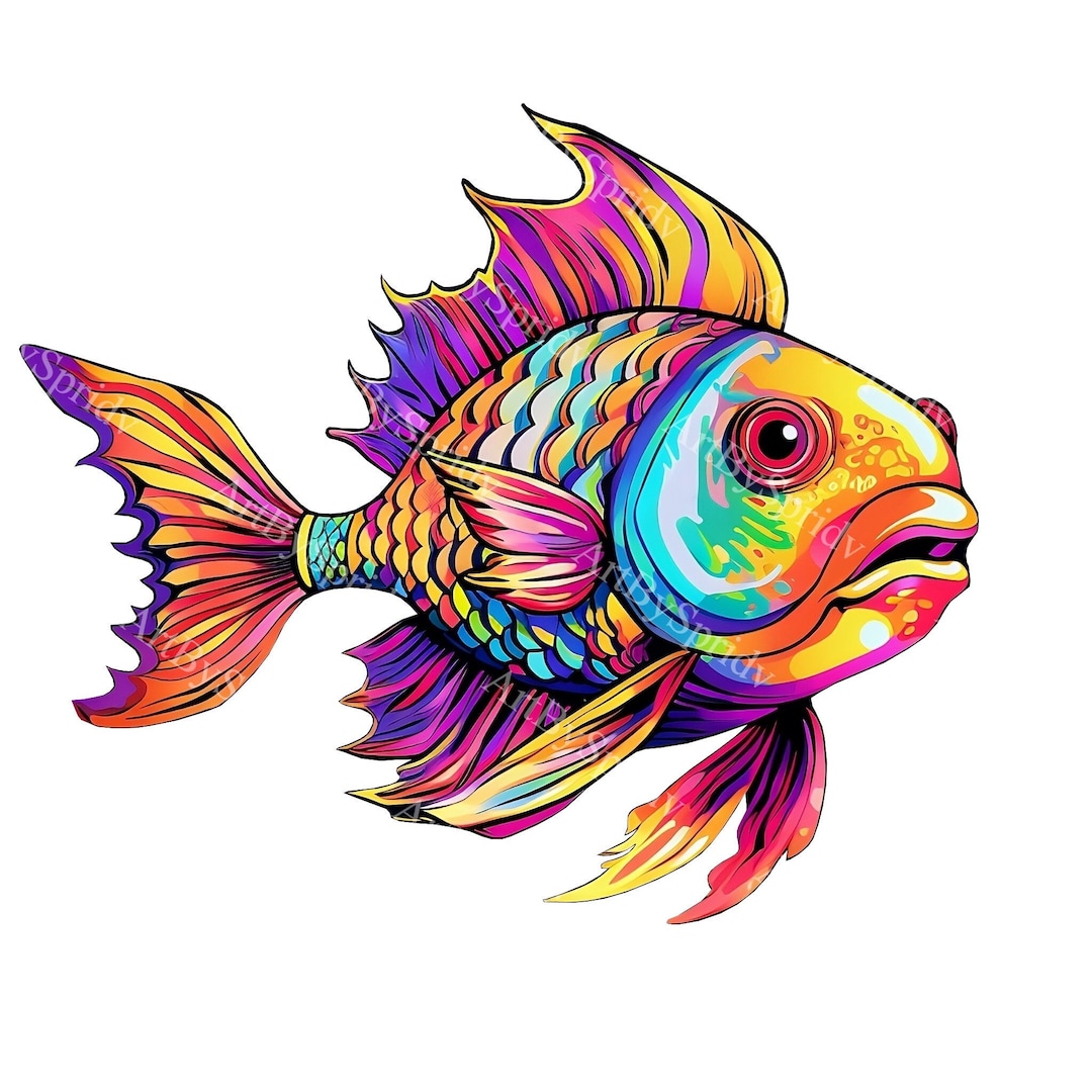 Fish PNG Clipart, Vibrant Tropical Fish Illustration, Underwater Art ...