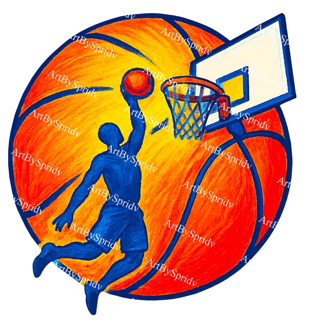 Basketball Dunk Clipart PNG, Slam Dunk Player Silhouette Over Ball ...