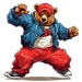 Breakdancing Bear Clipart PNG, Urban Style Bear in Hip Hop Outfit ...