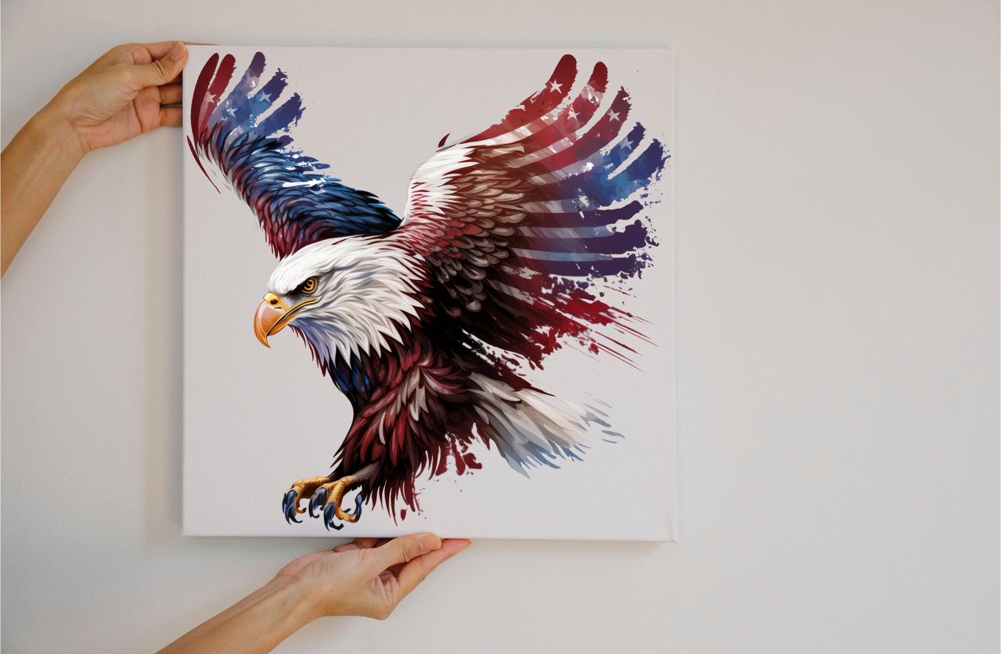 USA Patriotic Eagle Flag PNG Transparent Clipart Abstact Design ...