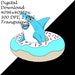 Funny Shark Doughnut Float Clipart - Blue Shark Cartoon PNG, Digital ...