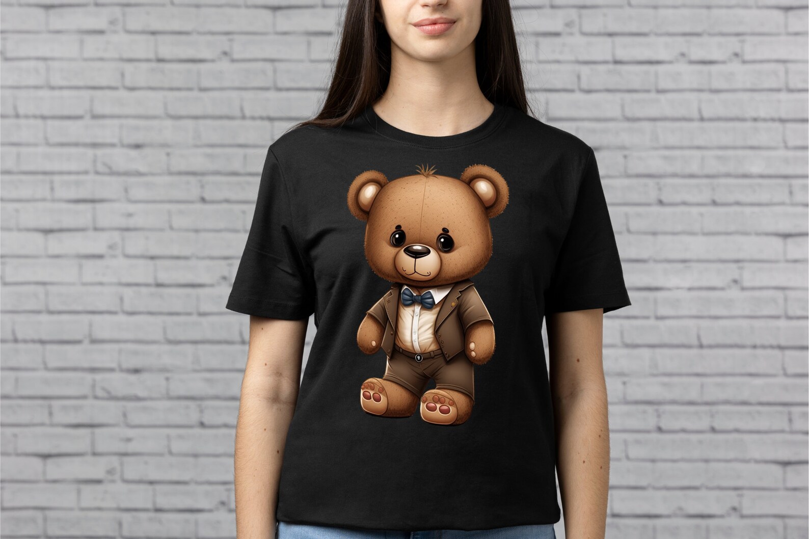 Transparent Cartoon Teddy Bear PNG Caricature Print on Demand - Etsy