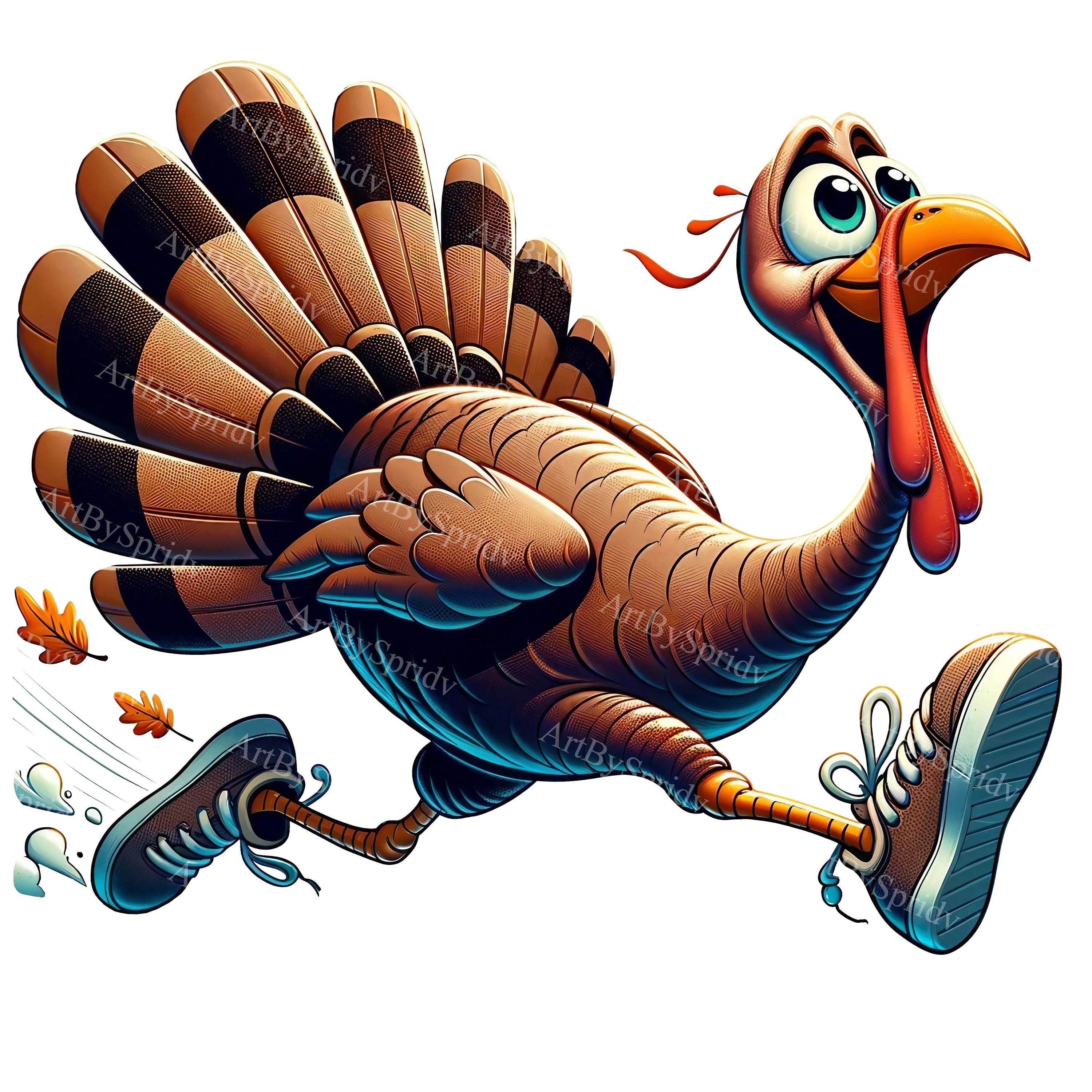Cartoon Turkey Running