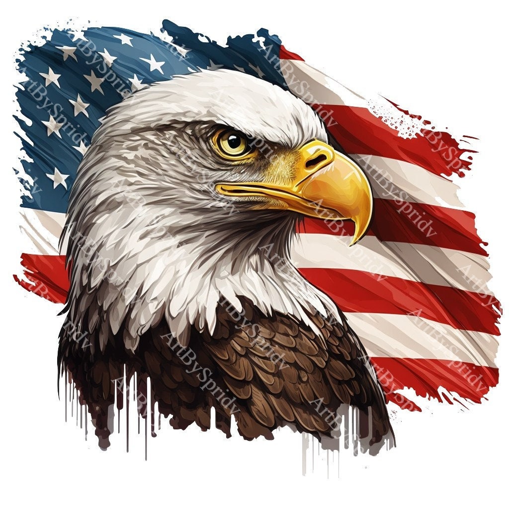 Images Of The United States Flag To Color In With An Eagle