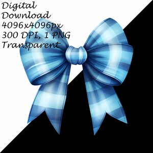 Christmas Blue Ribbon Clipart Set-winter Holiday Bow PNG With Pine ...