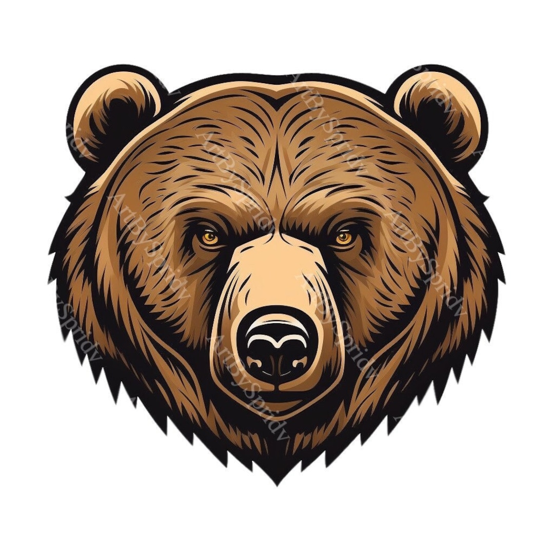 Grizzly Bear Face Clip Art