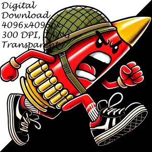 Military Bullet Cartoon Clipart PNG, Army Digital Download Clip Art for ...