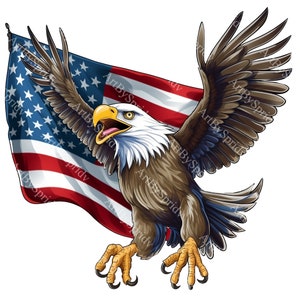 USA Patriotic Eagle Flag PNG Transparent Clipart Abstact Design ...