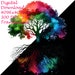 Watercolor Rainbow Tree Clipart - Abstract Colorful Tree With Roots PNG ...