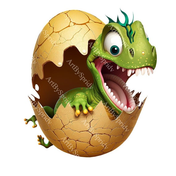 Dinosaur Hatching Clipart
