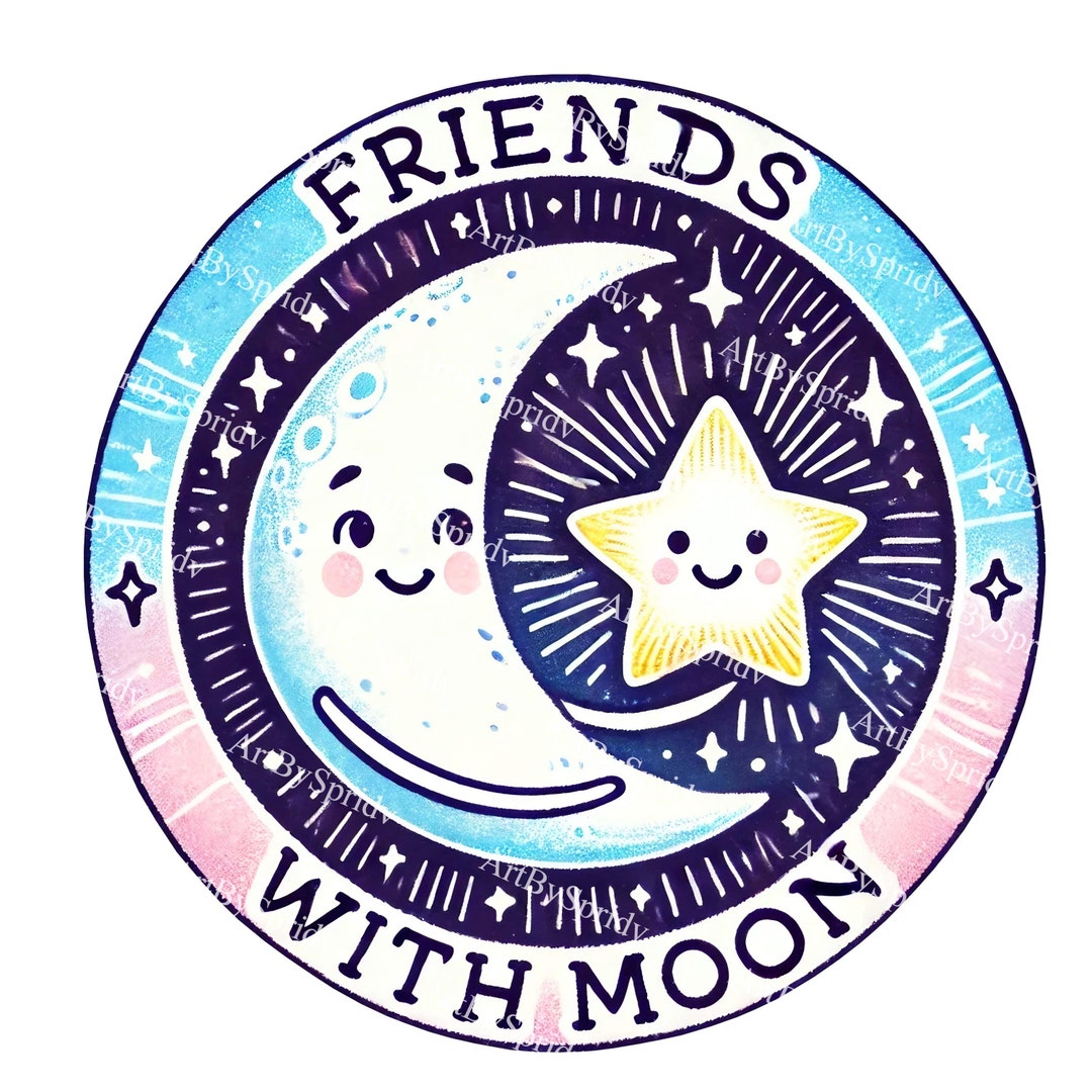 Moon & Star Friends Clipart, Cute Transparent PNG, Pastel Kawaii ...