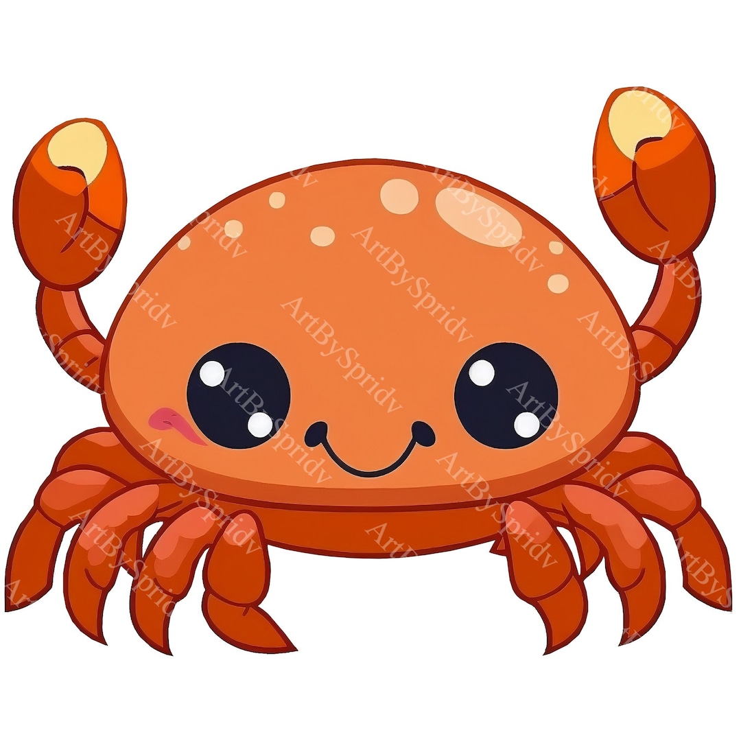 Niedliche Cartoon Ozean Krabbe Clipart, transparente Tier Liebhaber ...