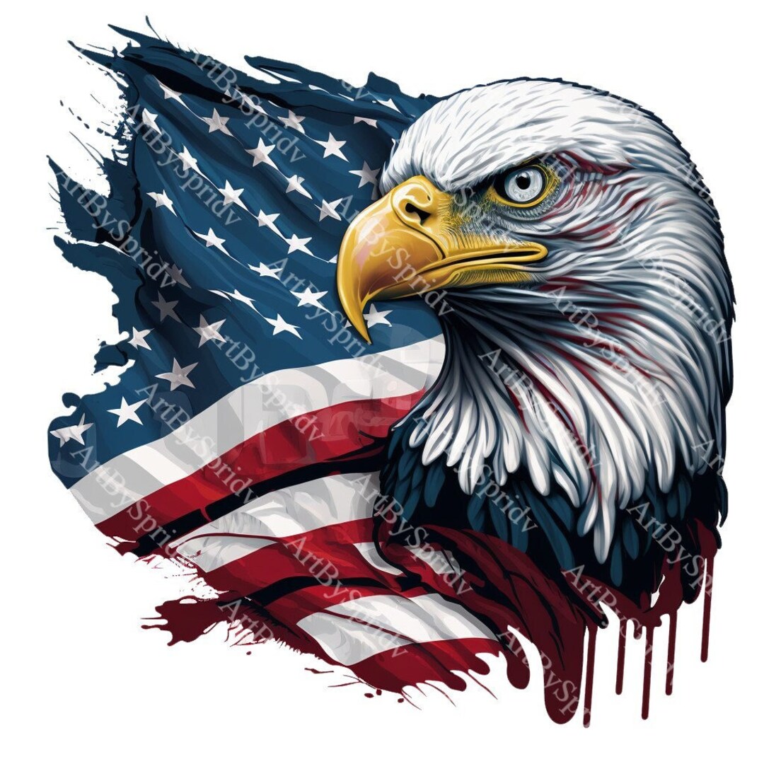 USA Patriotic Eagle Flag PNG Transparent Clipart Abstact Design ...