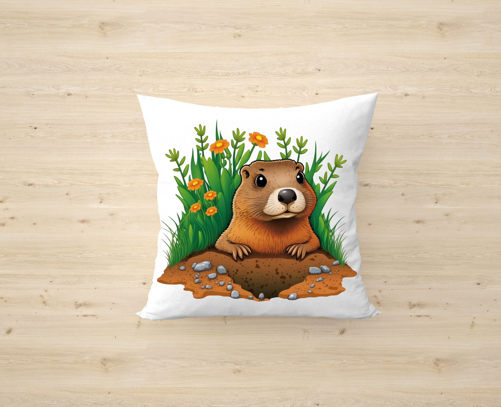 Cute Groundhog PNG Transparent Clipart Animal Floral Kids - Etsy
