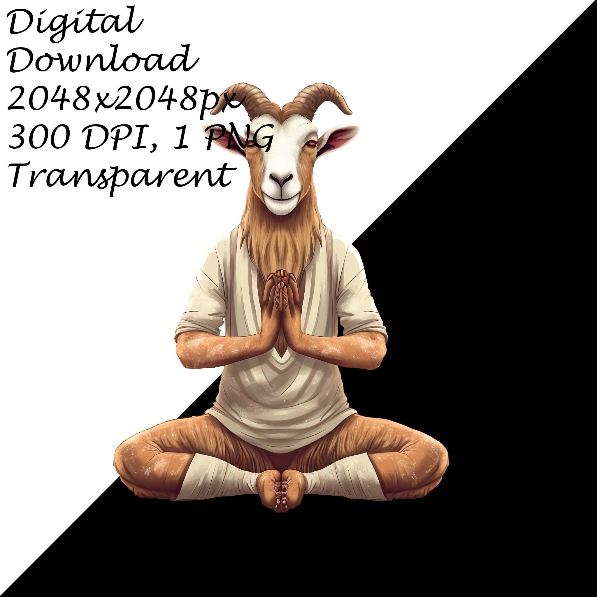 Goat Yoga Clipart | Zen Animal Digital Download | Tranquil Yoga ...