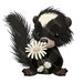 Cute Baby Skunk With Flower PNG Clipart,transparent Forest Animal Lover ...